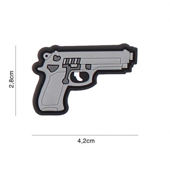 CAMOSTORE - 3D PVC PATCH PISTOLE GRAU